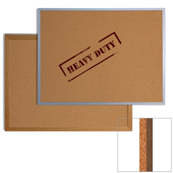 Framed Heavy Duty Natural Tan Cork Boards - Tackboards